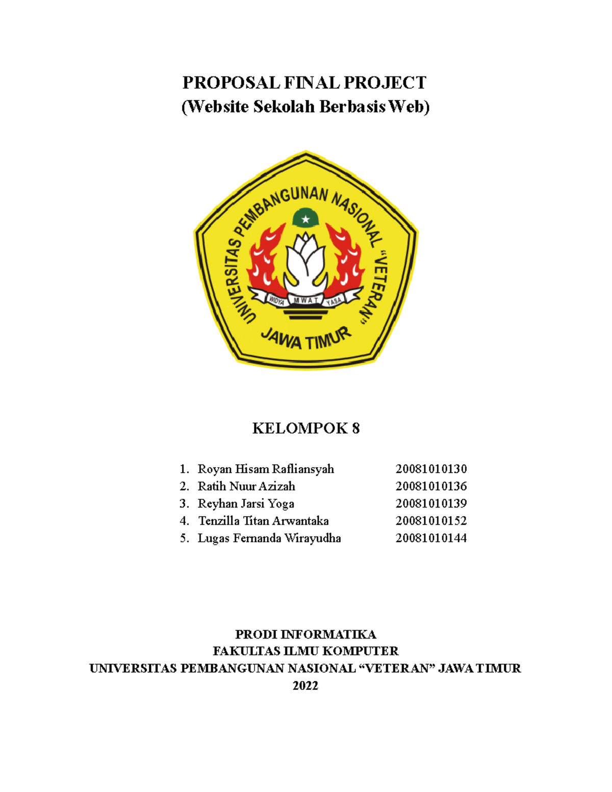 Laporan Final Project Profile Sekolah Berbasis Web - PROPOSAL FINAL ...