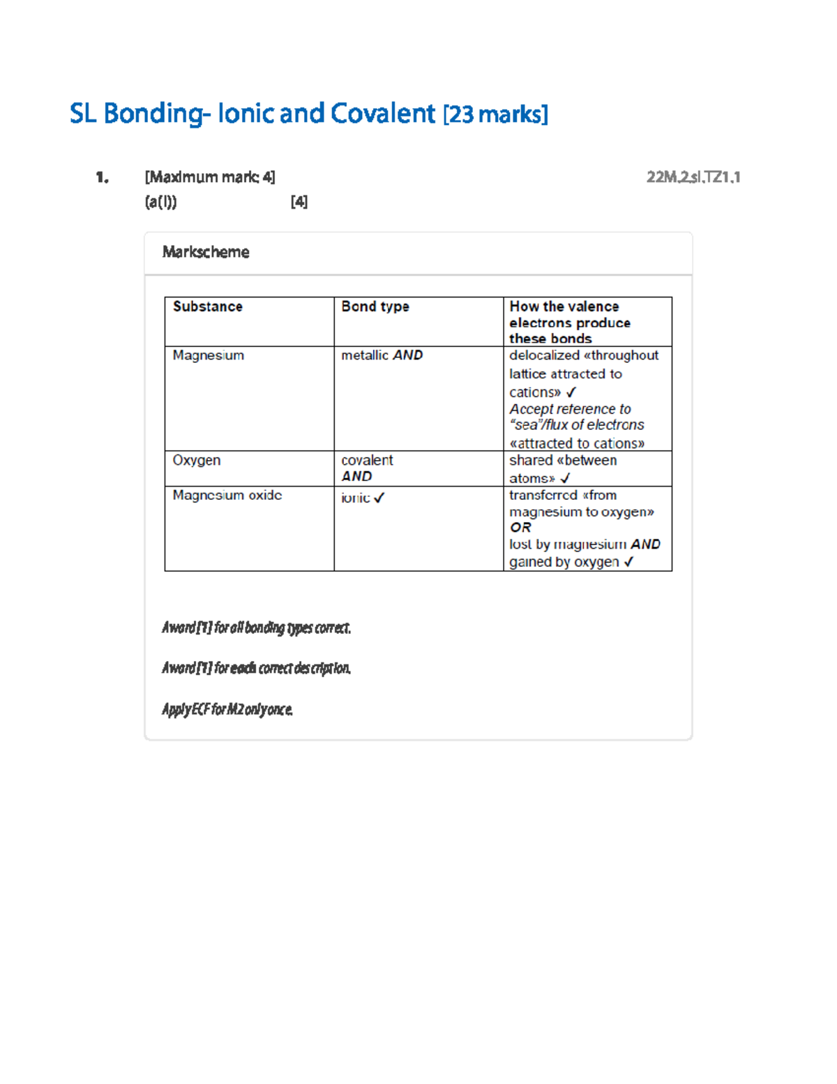 SL MS Bonding- Ionic and Covalent - SL Bonding- Ionic and Covalent [23 ...
