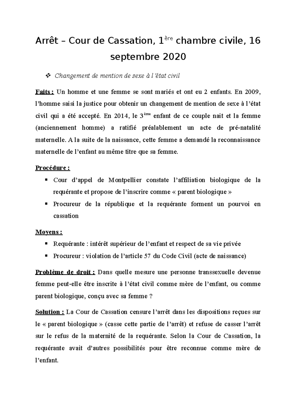 Cass 1 Civ - 16 septembre 2020 - Arrêt – Cour de Cassation, 1ère ...