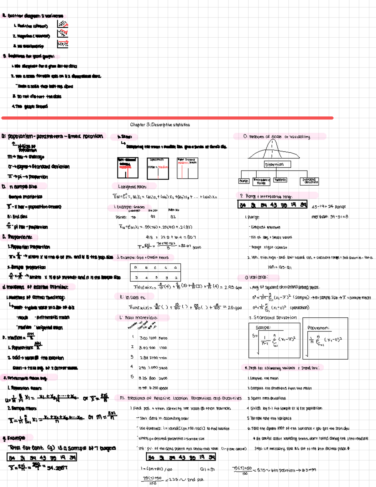Chapter 3 Descriptive Statistics - Chapter 3: Descriptive statistics A. scatter diagram :2 ...