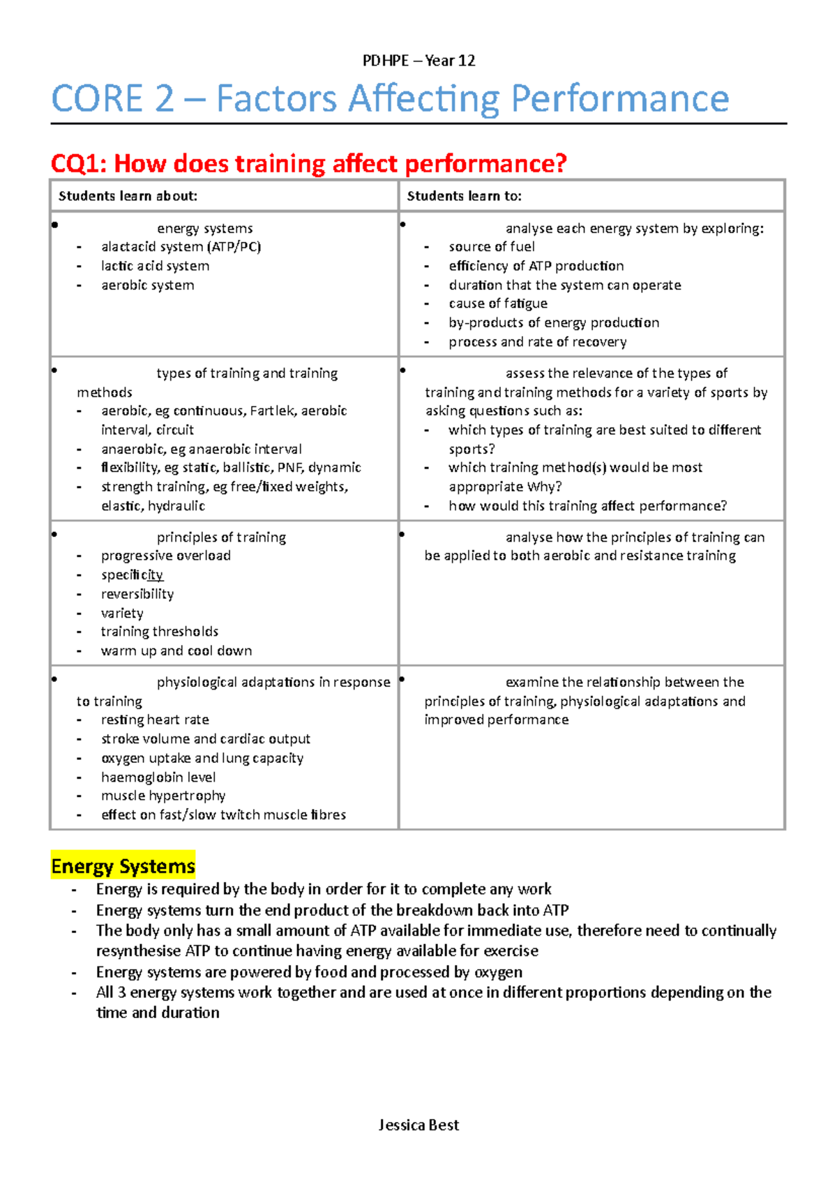 CORE 2 Factors Affecting Performance - CORE 2 – Factors Affecting ...