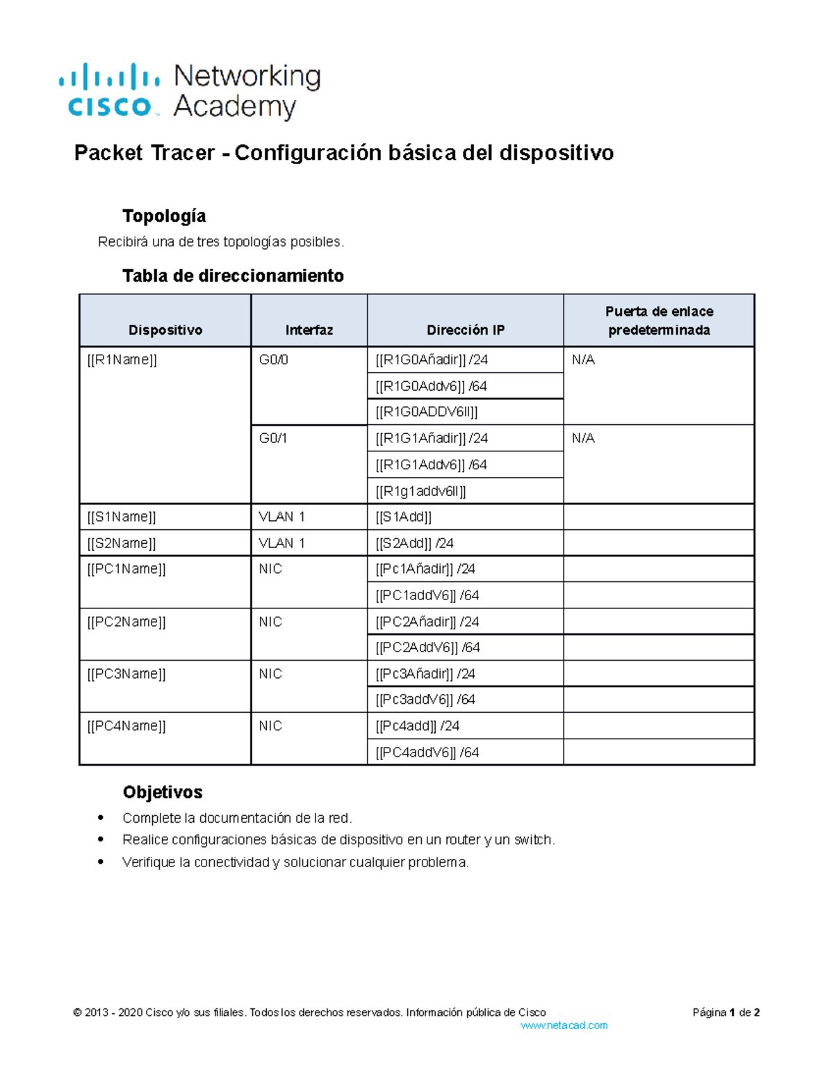 10.4.3 Packet Tracer - Basic Device Configuration - Packet Tracer ...