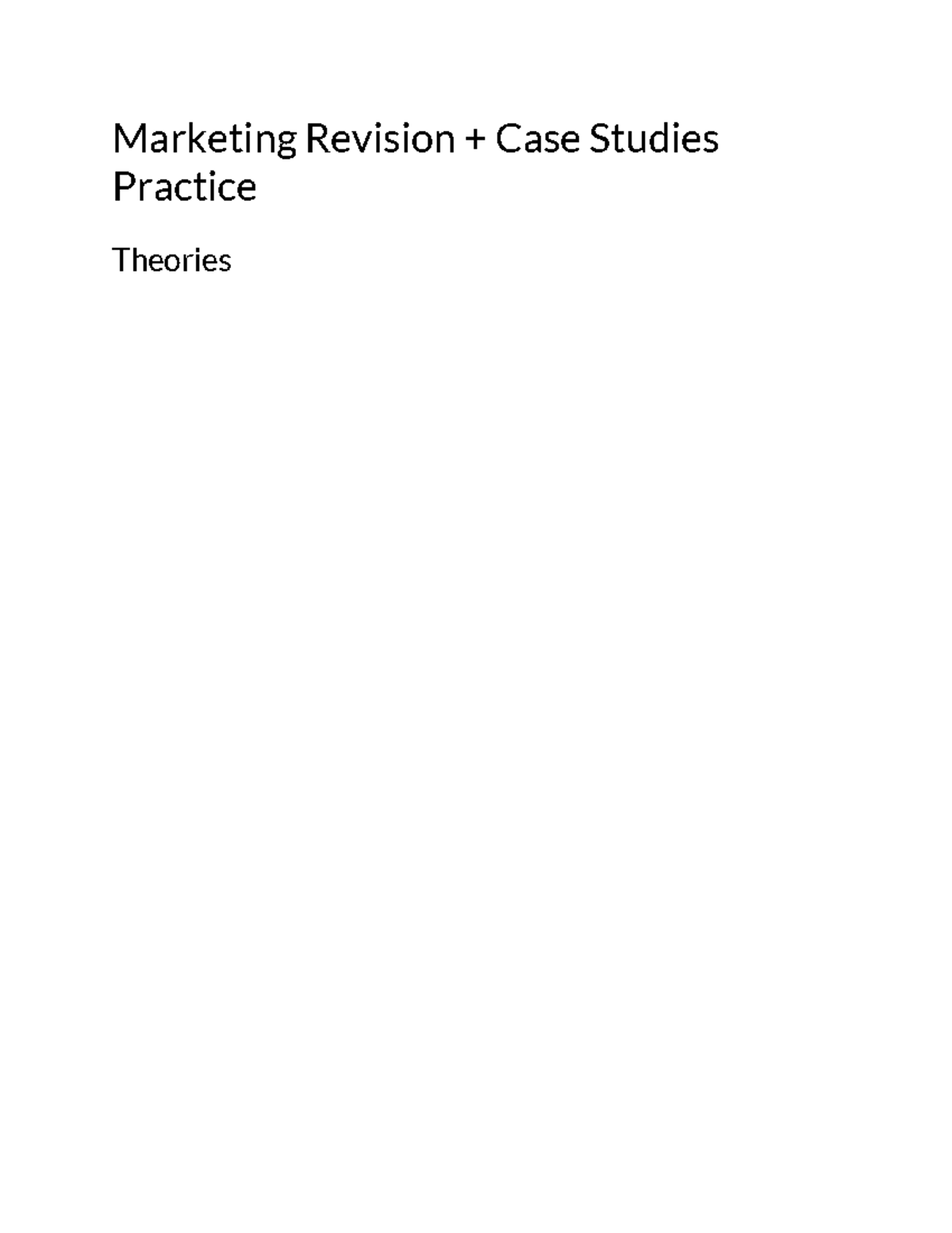 Marketing Revision Case Studies - Marketing Revision + Case Studies ...