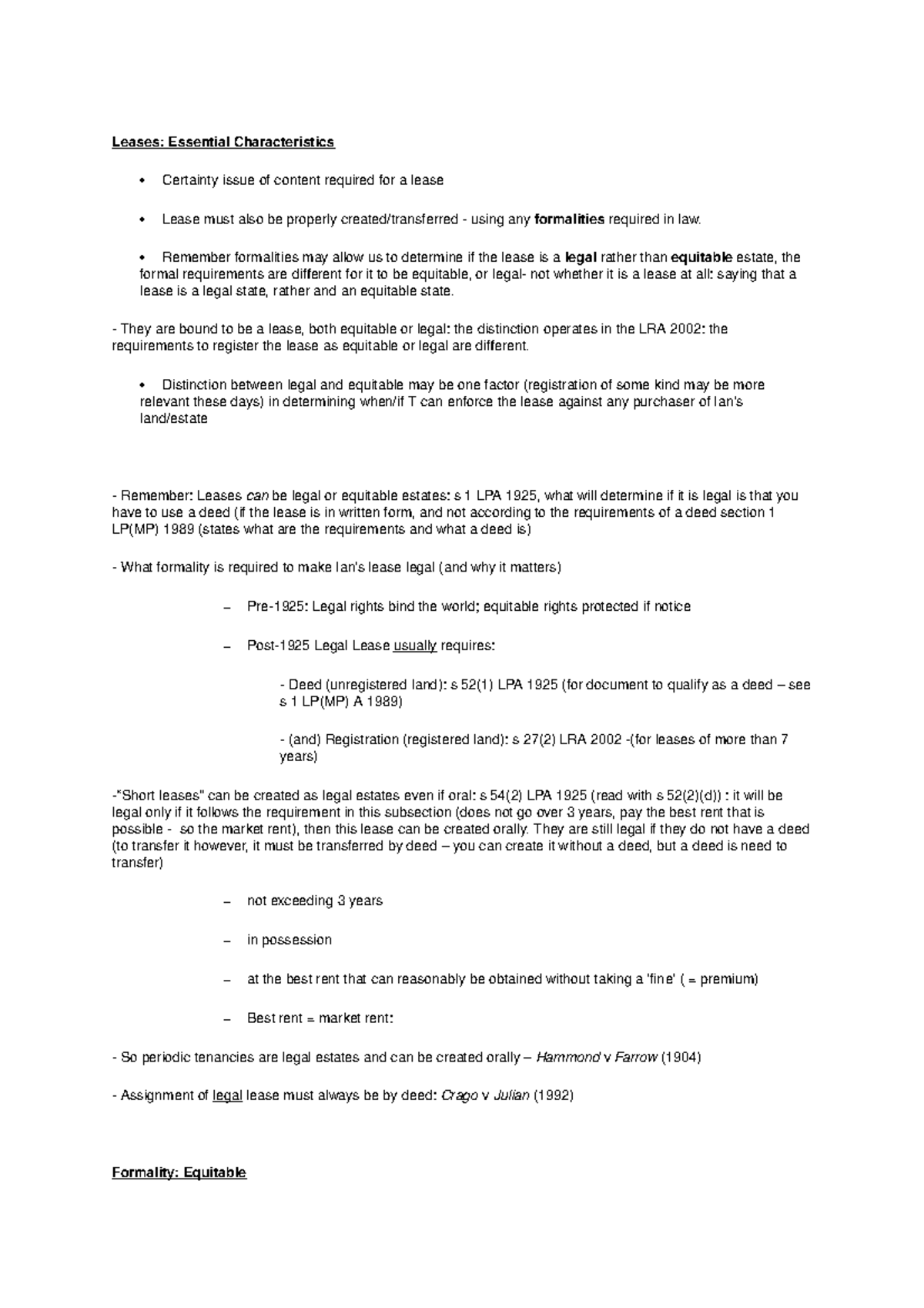 Leases - rod Edmunds - Leases: Essential Characteristics Certainty ...