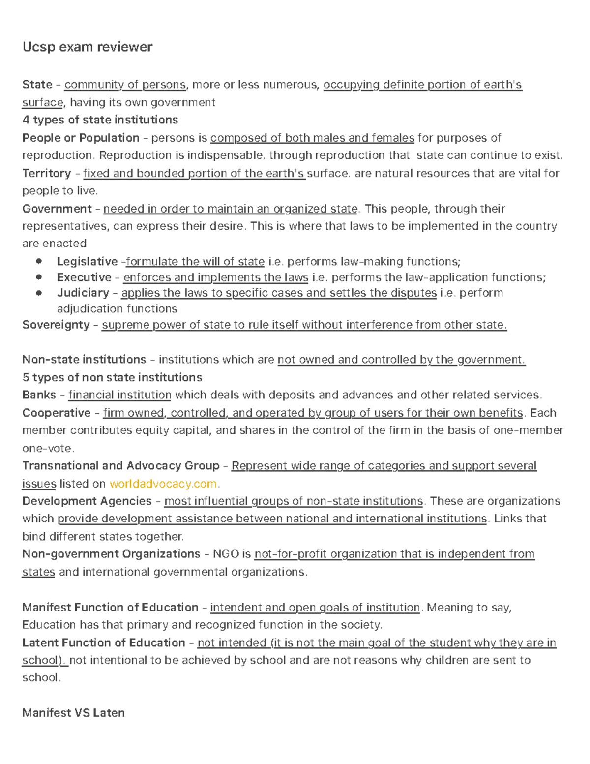 Ucsp-exam-reviewer - dedd - Ucsp exam reviewer State - community of ...