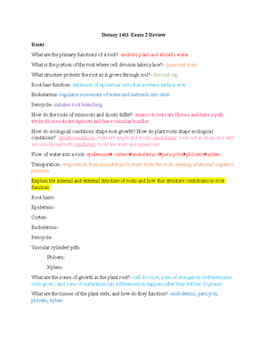 Botany Lab Report - Grade: B+ - Stomata Density on Young Leaves Versus ...