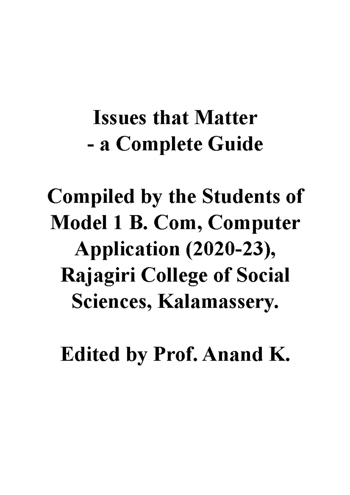 ENGLISH - Issues that Matter Guidebook - Issues that Matter - a ...