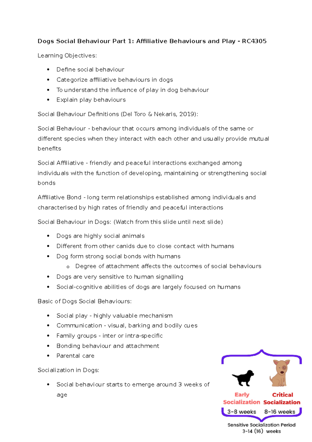 Lesson 13 - Dogs Social Behaviour Part 1 - Dogs Social Behaviour Part 1 ...