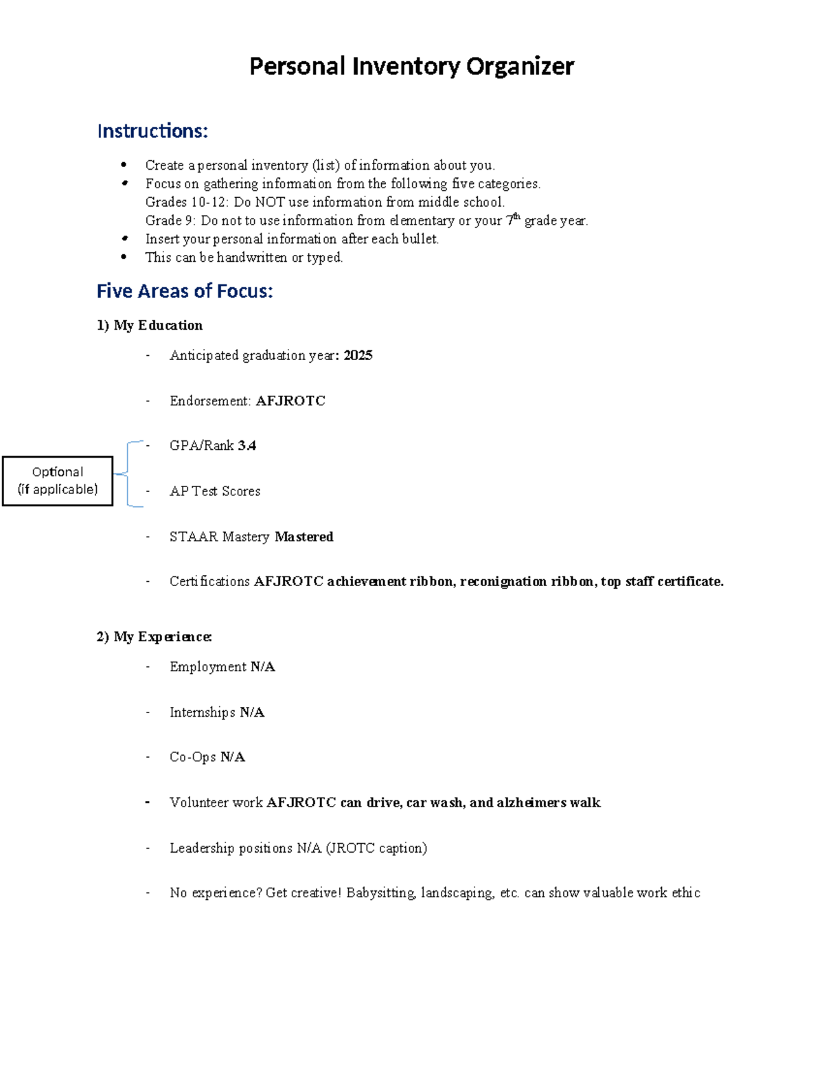 Personal Inventory Organizer 11 - Personal Inventory Organizer ...