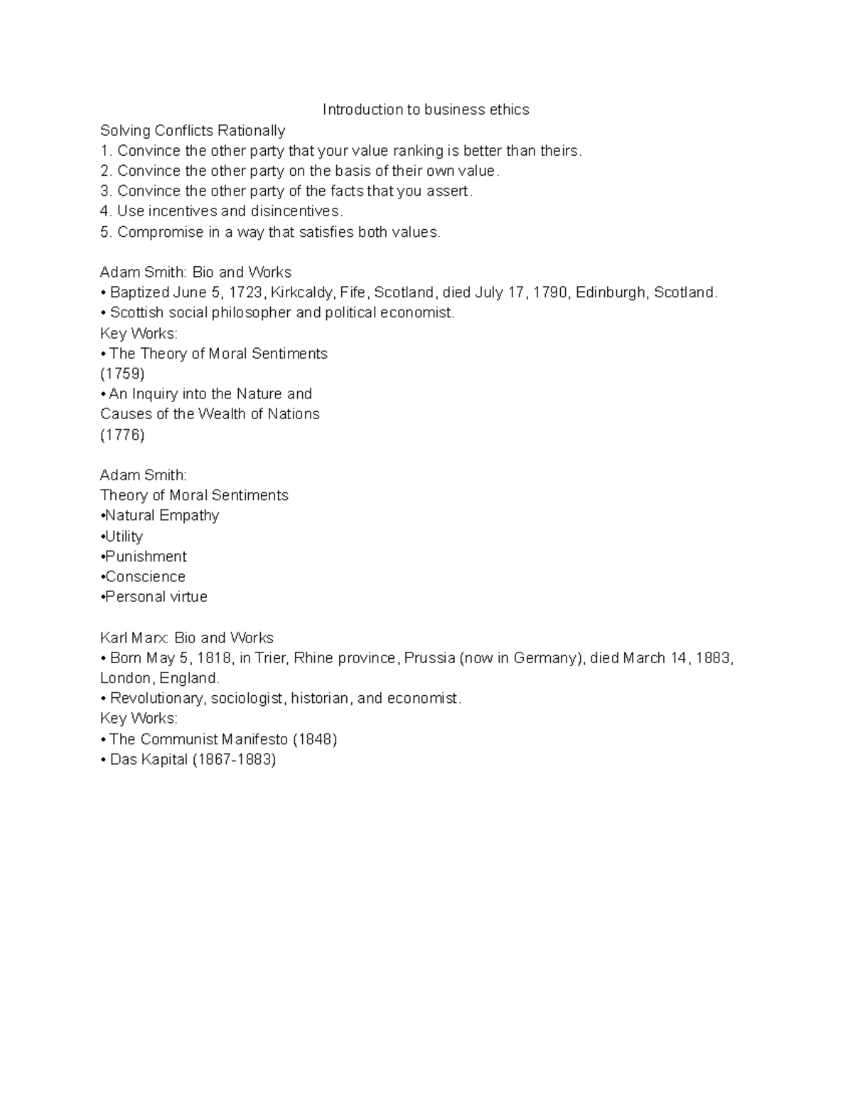 Introduction to business ethics notes - Introduction to business ethics ...
