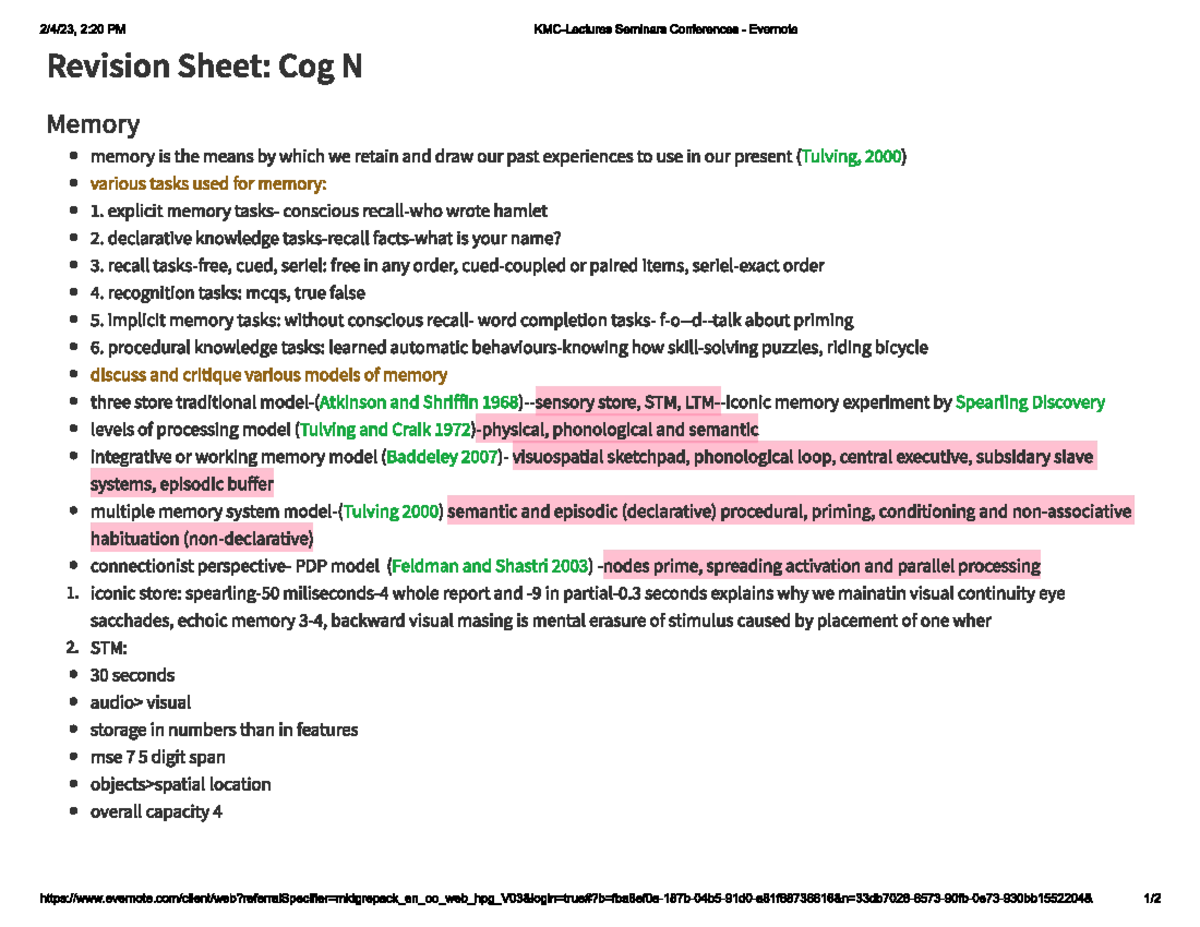 CN 1 - class notes - Clinical Psychology - Studocu