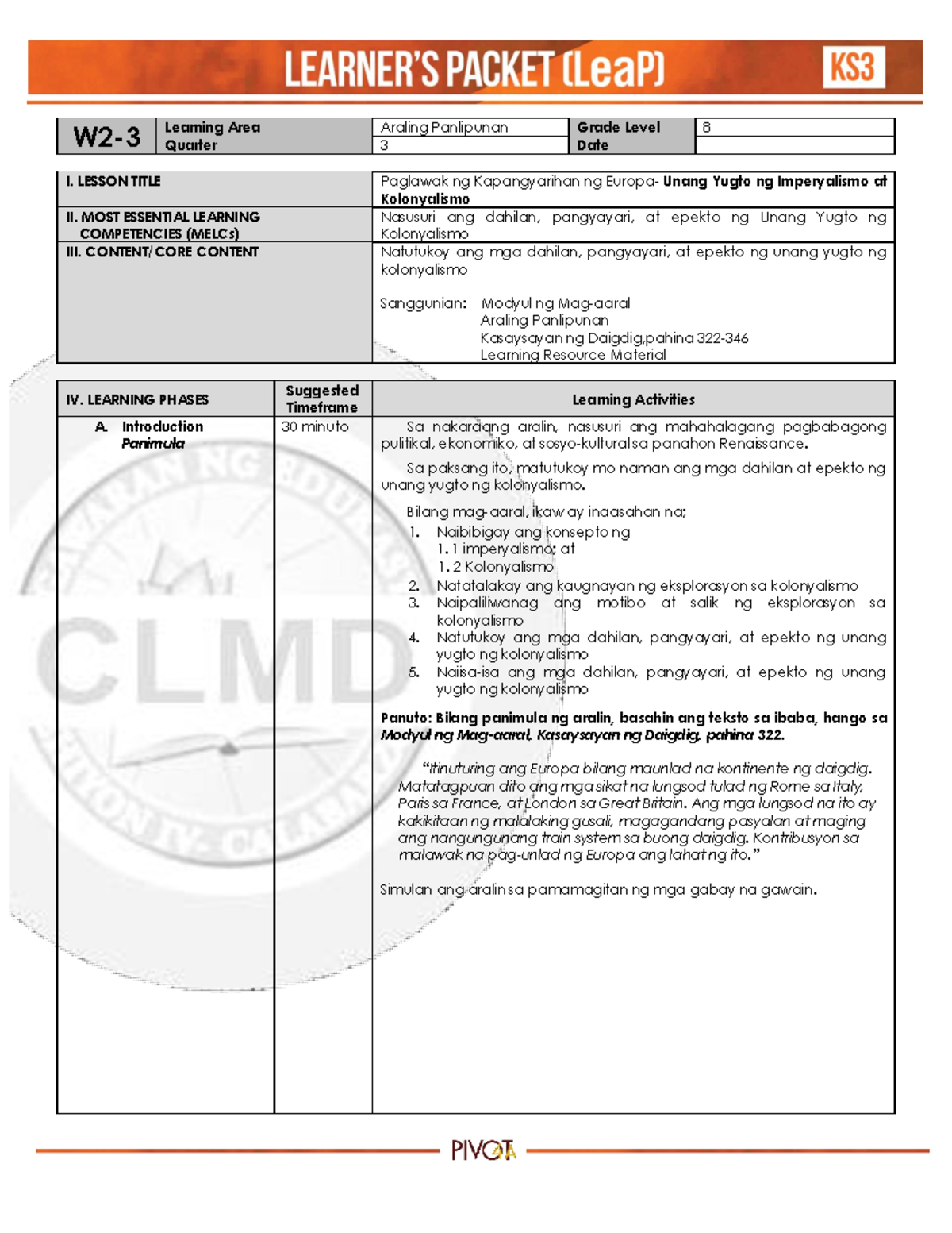 Lea P-AP-G8-Week2-3-Q3 real for Grade 8 Student 3rd Quarter - W2 ...