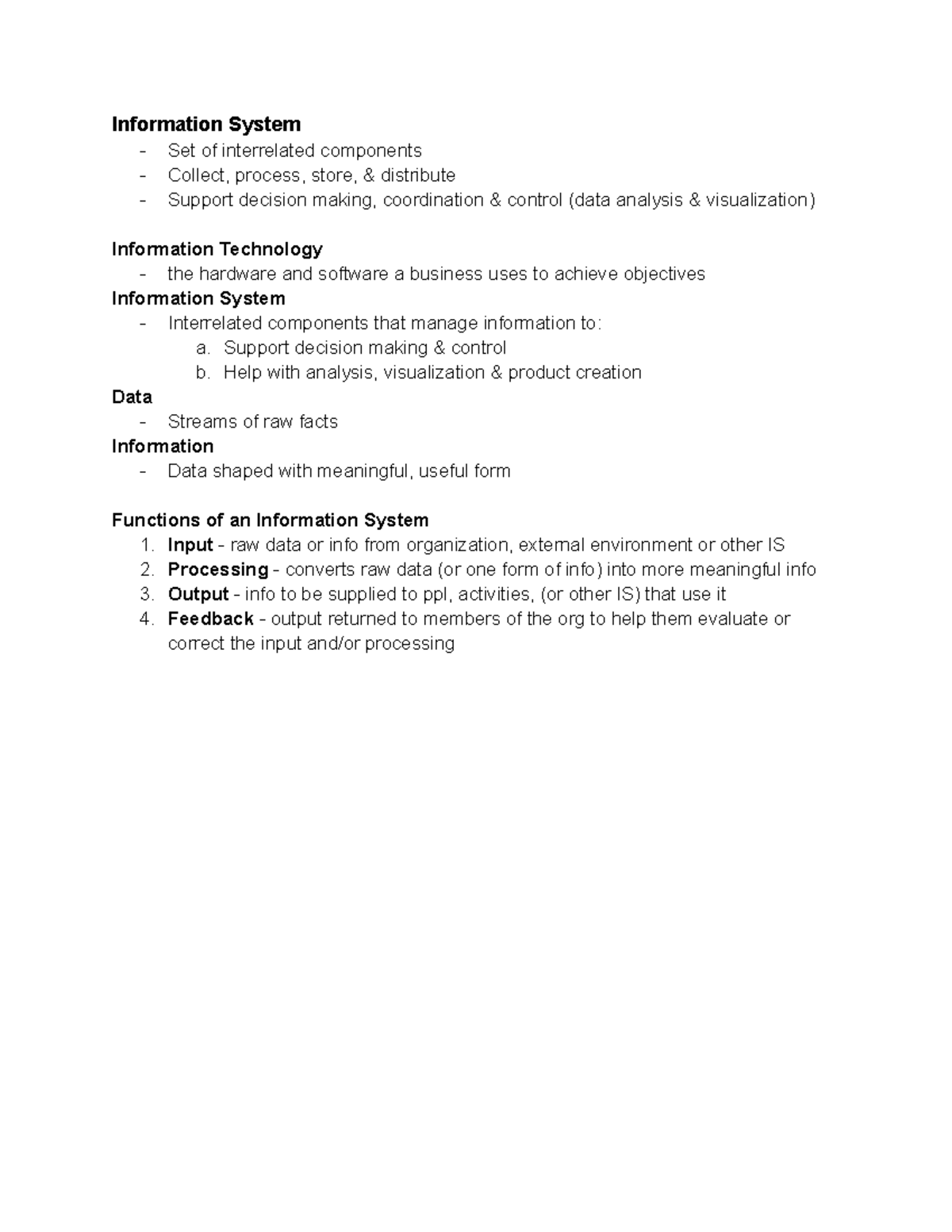 ITM 102 - Chapter 1,2,5 - Summary technology management - Information ...