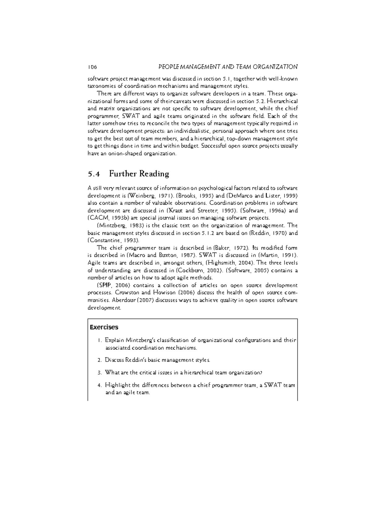 Software Engineering Lecture Notes 27 106 People Management And Team Organization Software