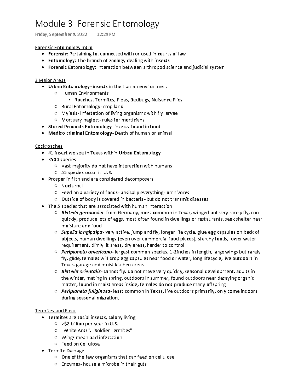 Forensics Module 3 - Dr. Brundage - Forensic Entomology Intro ...