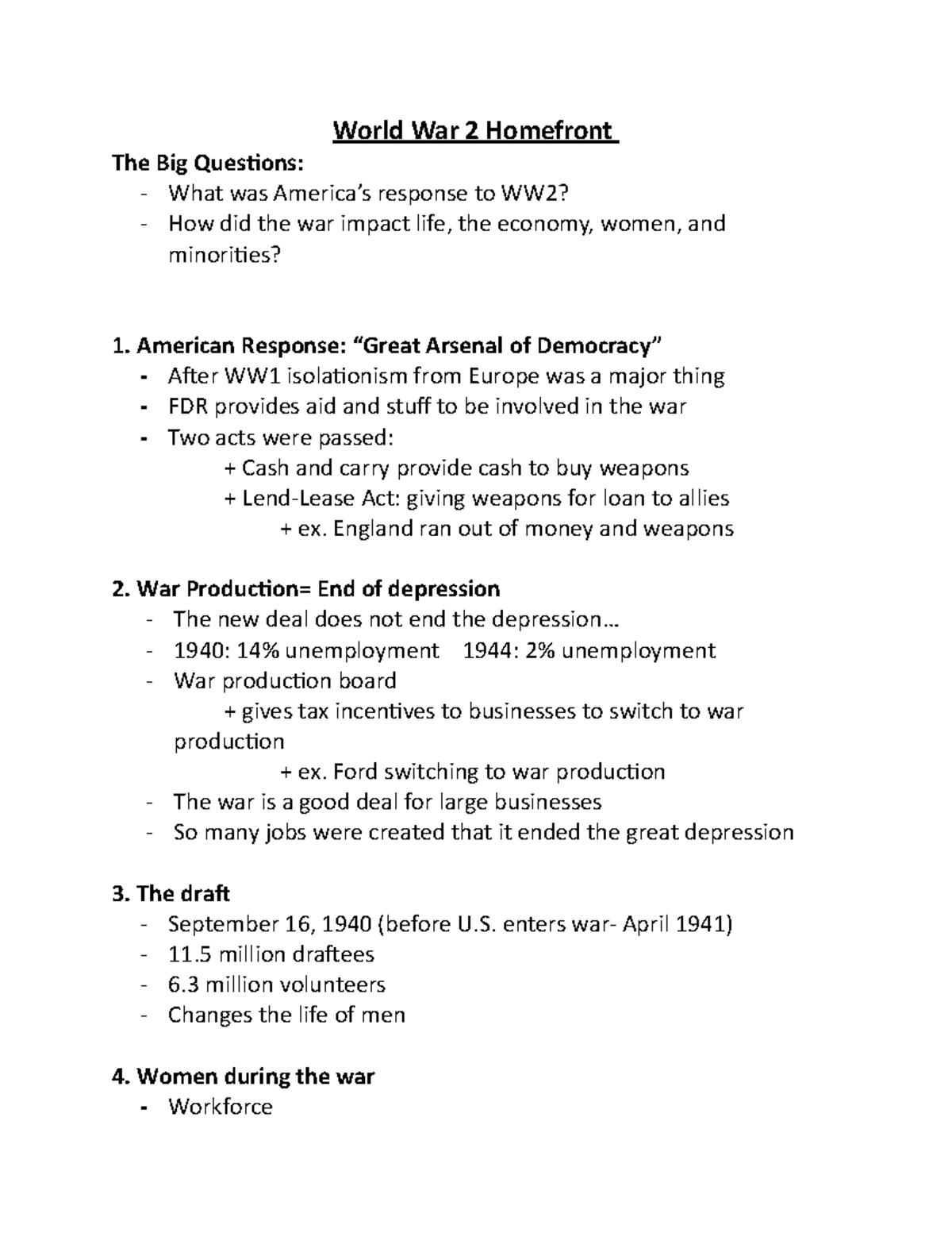 World War 2 Homefront 7:7 - World War 2 Homefront The Big Questions ...