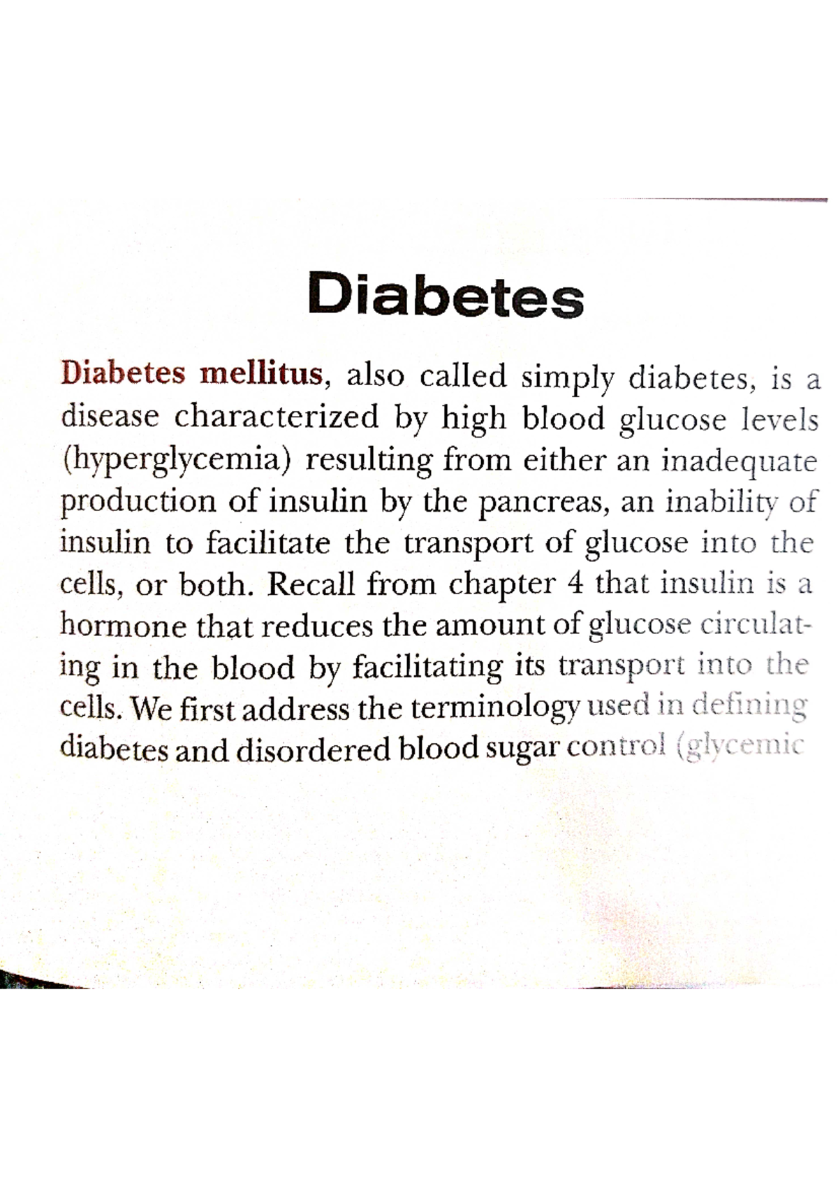 Diabetes - This note will help to know about the health disease known ...