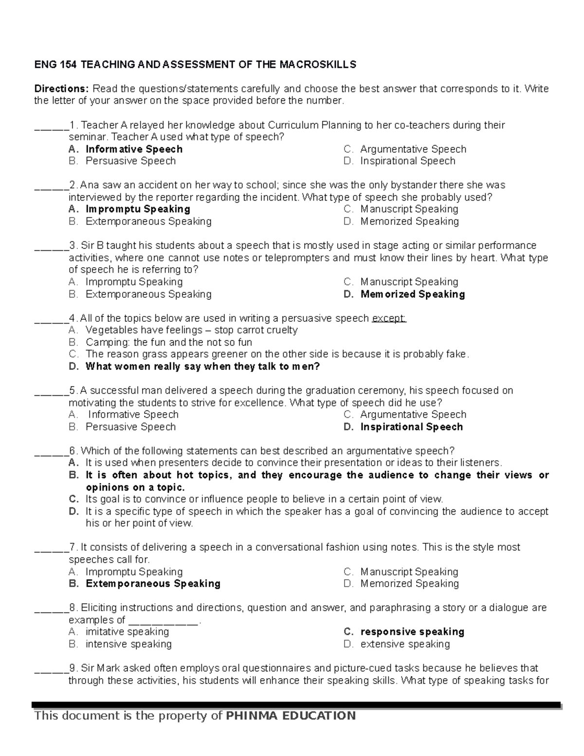 ENG 154 Teaching AND Assessment OF THE Macroskills ENG 154 TEACHING eng-154-teaching-and-assessment-of-the-macroskills-eng-154-teaching