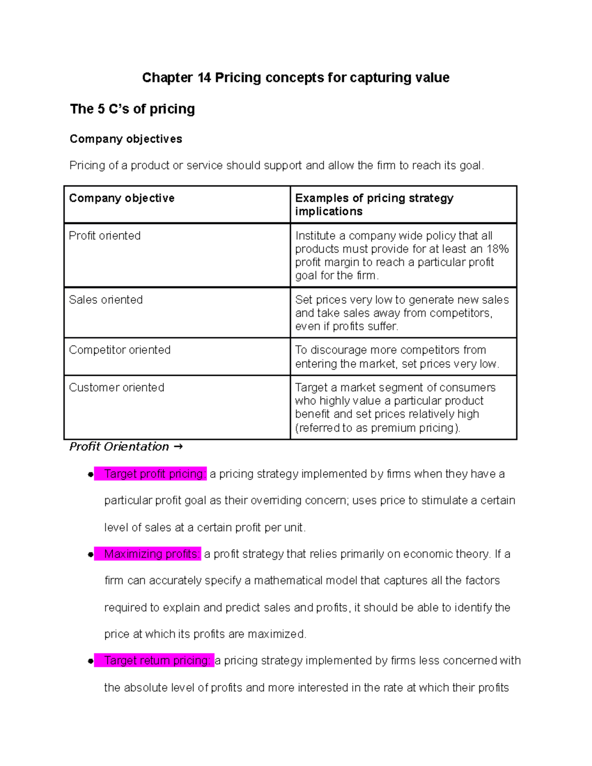 MKTG chapter 14 book notes - MKTG30000EX4 - IOWA - Studocu
