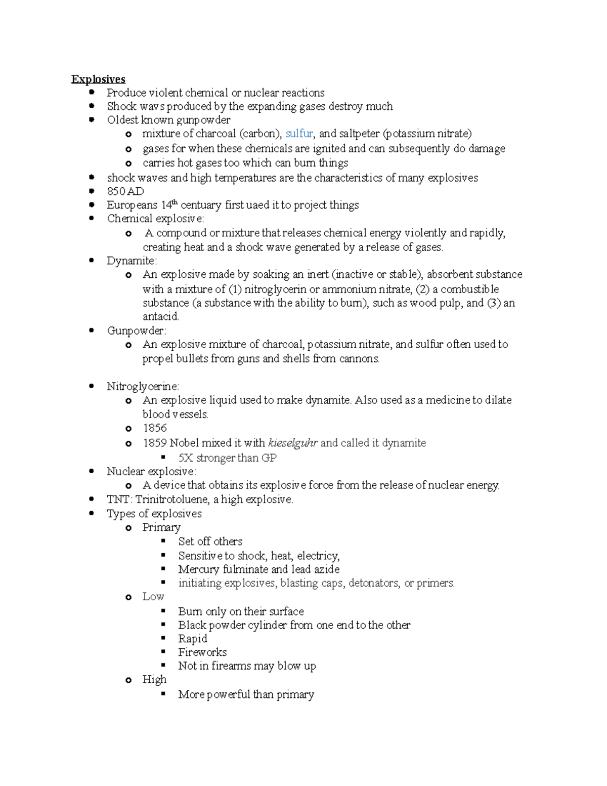 Explosisves examples - Notes on explosive for forensic purpose ...