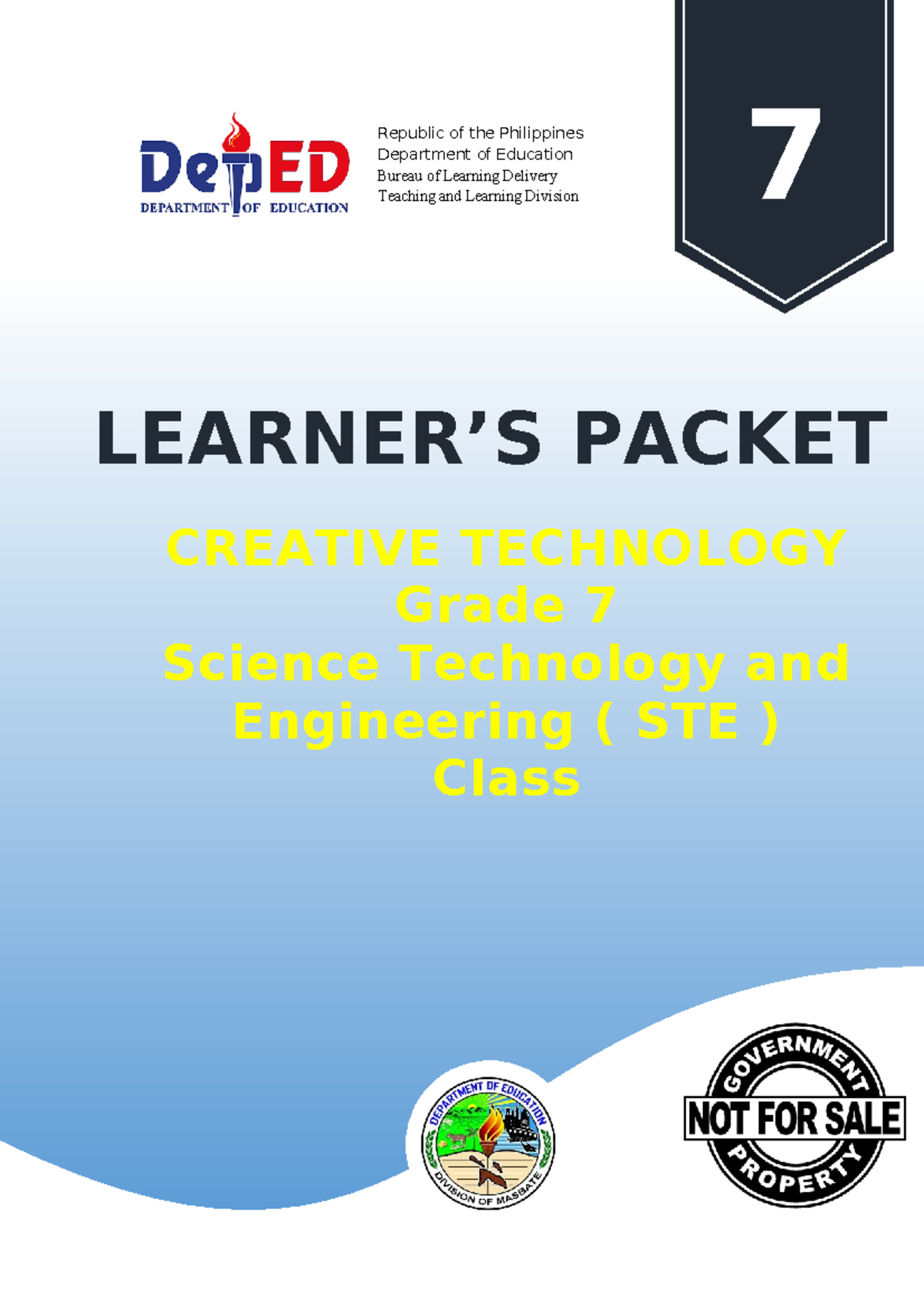 Creative Technology Q1 Lesson 7 Week 2 Noynay - 7 LEARNER’S PACKET ...