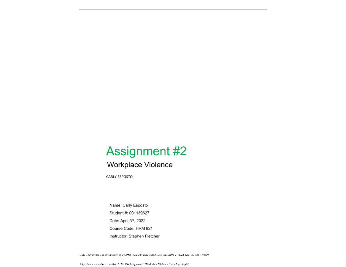 Sample Assignment 2 - Commerce 4Bl3 - Studocu