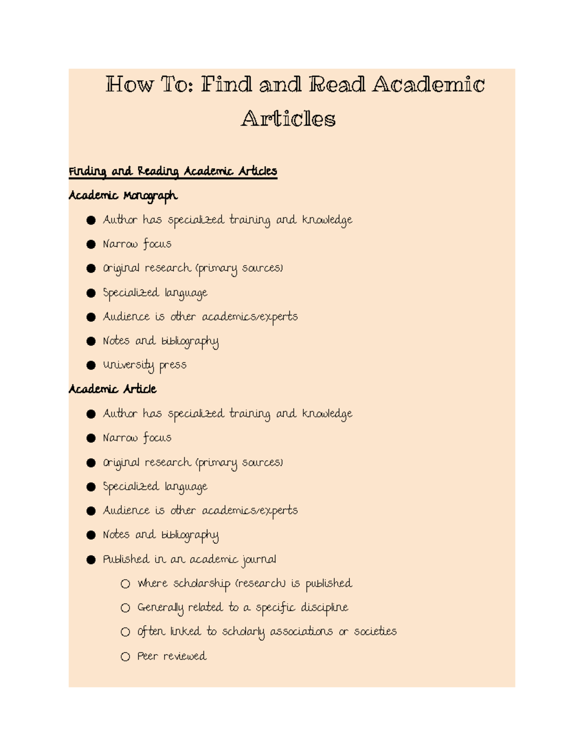 How To Find and Read Academic Articles - How To: Find and Read Academic ...