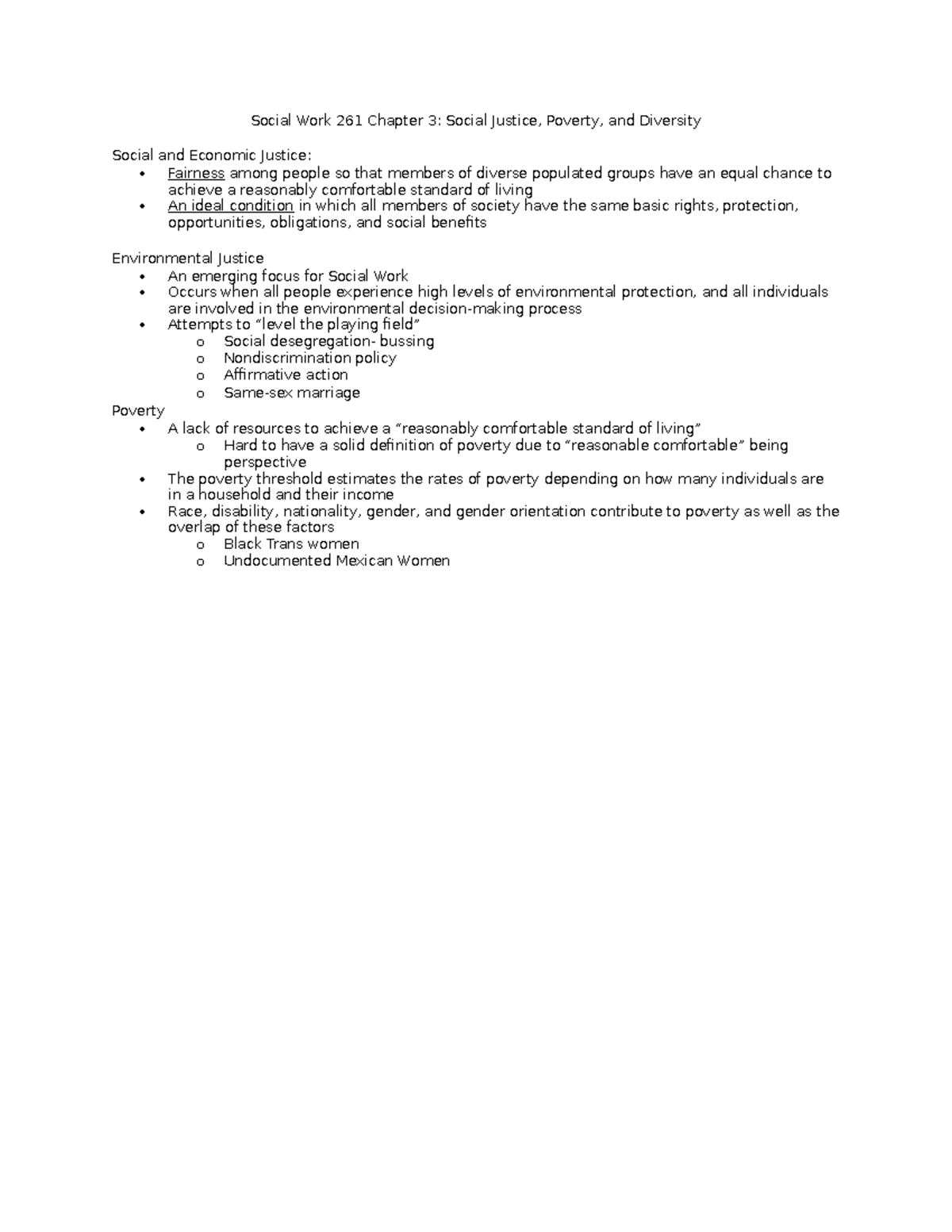 Chapter 3 - Professor Amy Zlimen Social Work 261 - Social Work 261 ...