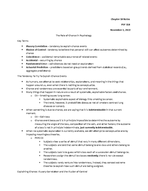 Stanovich Chapter 4 - Textbook notes - Stanovich Chapter 4 PSY 318 ...