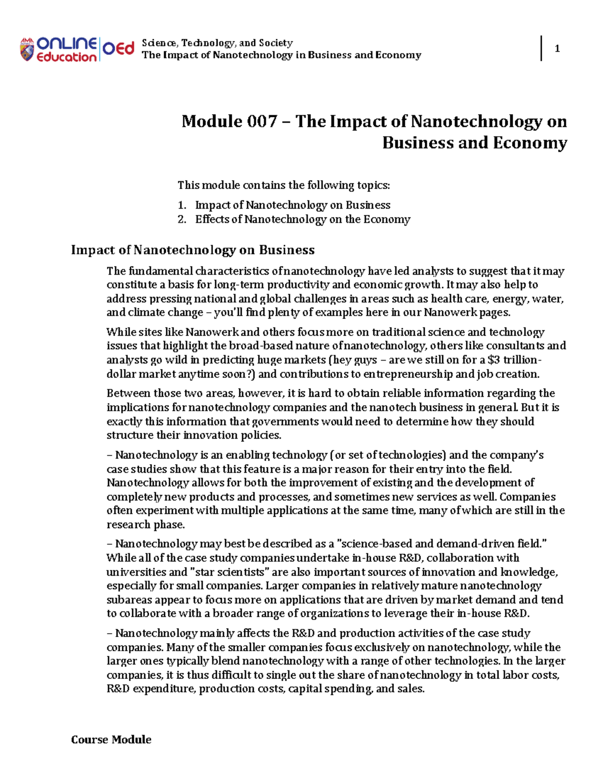 Module 7 - Science, Technology, and Society - Science, Technology, and ...