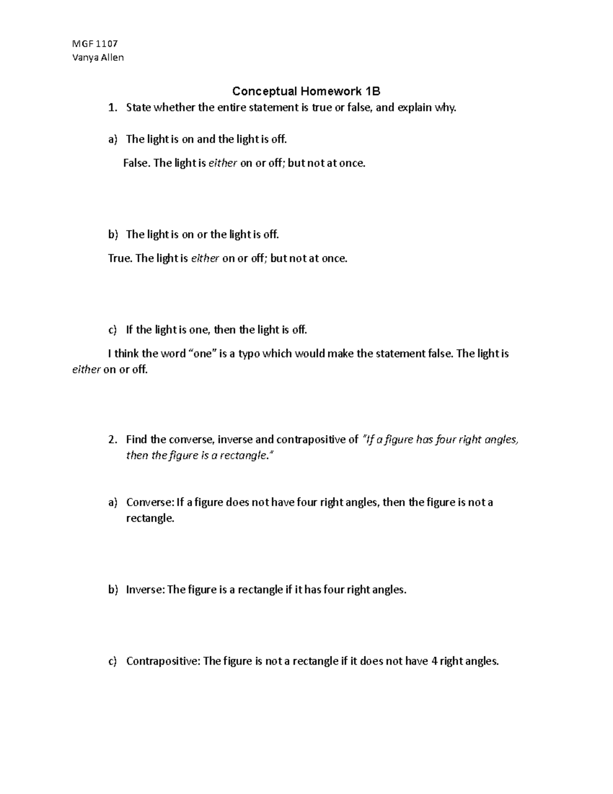 Conceptual HW 1B - MGF 1107 Vanya Allen Conceptual Homework 1B 1. State ...