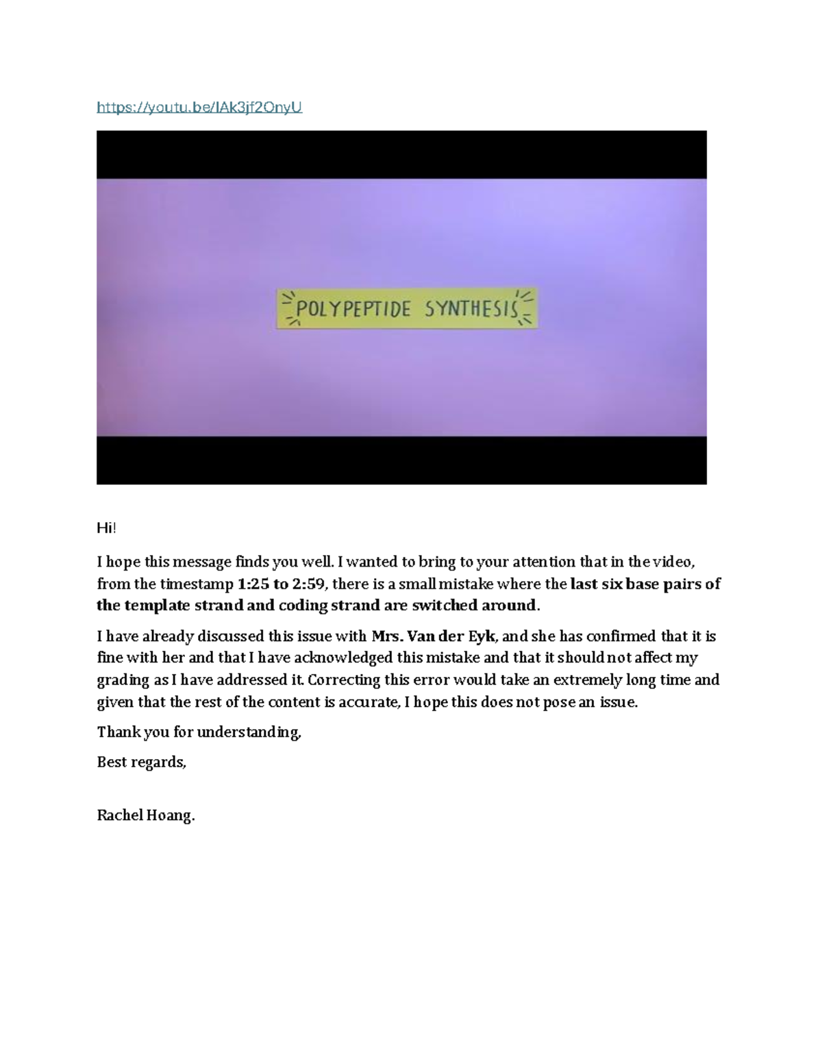 Document - Polypeptide synthesis model assessment - youtu/IAk3jf2OnyU ...