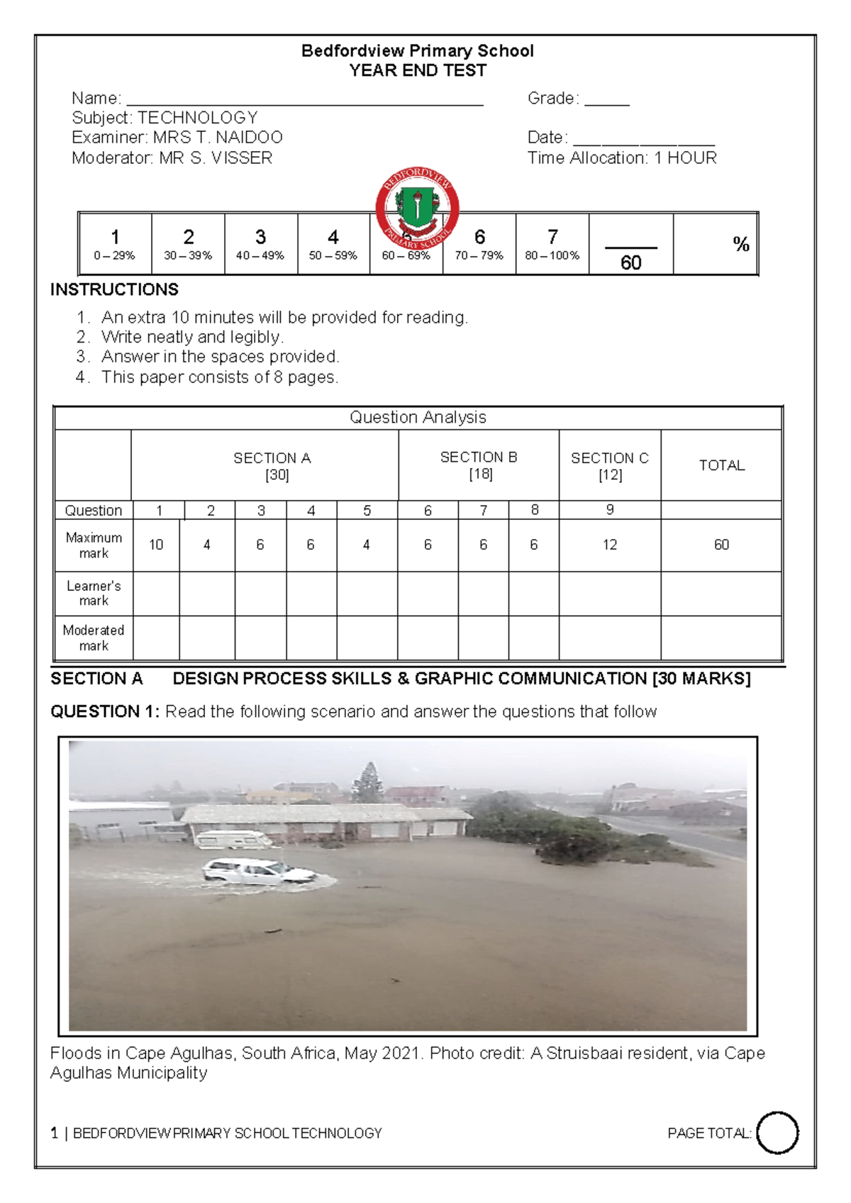 TECH end of year TEST 2021 - Bedfordview Primary School YEAR END TEST ...
