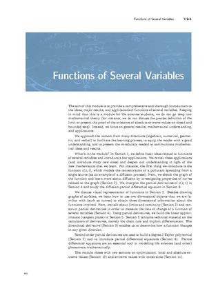 Sv student manual - Students’ Solutions Manual Functions of Several ...