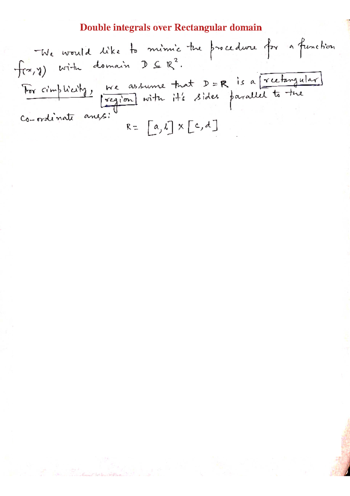 21 double integrals over rectangular domain - MA 242 - Studocu