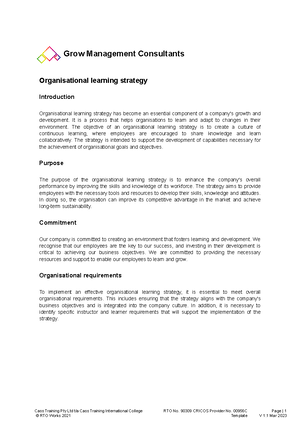 Assessment 2 - Task 2 - Learning Strategies Report Template (7400 ...
