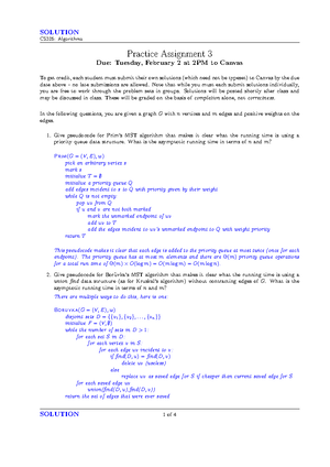 Homework 2 Solution - SOLUTION CS325: Algorithms Practice Assignment 2 ...