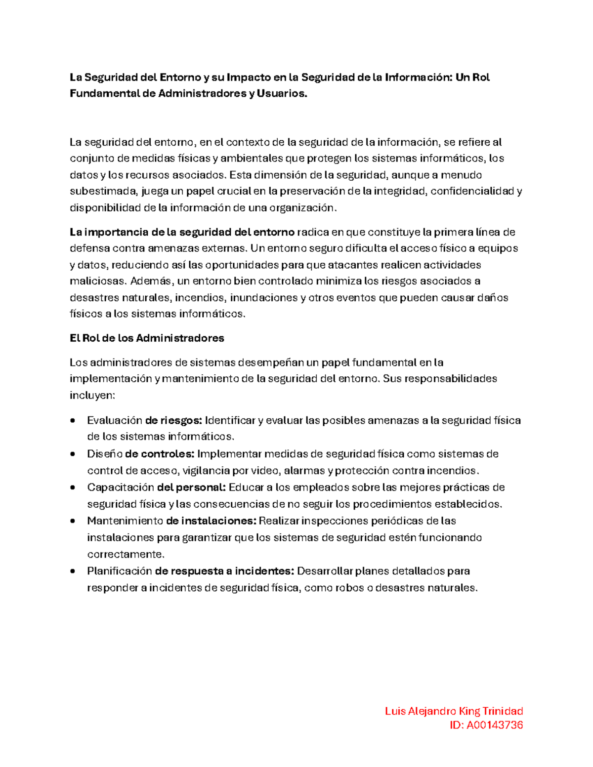 La Seguridad del Entorno y su Impacto en la Seguridad de la Información - La seguridad del ...