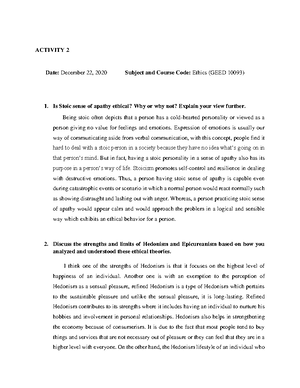 Reflection paper - Title: What I have learned? The principles of ...