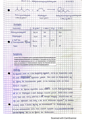 Versuch 6-4 Laborjournal - Organische Chemie II - Studocu