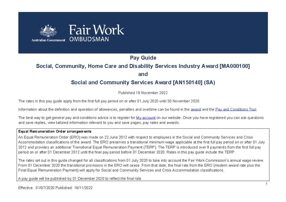 Payguides MA000100 - AN150140 - 1 July 2020 - Pay Guide Social ...