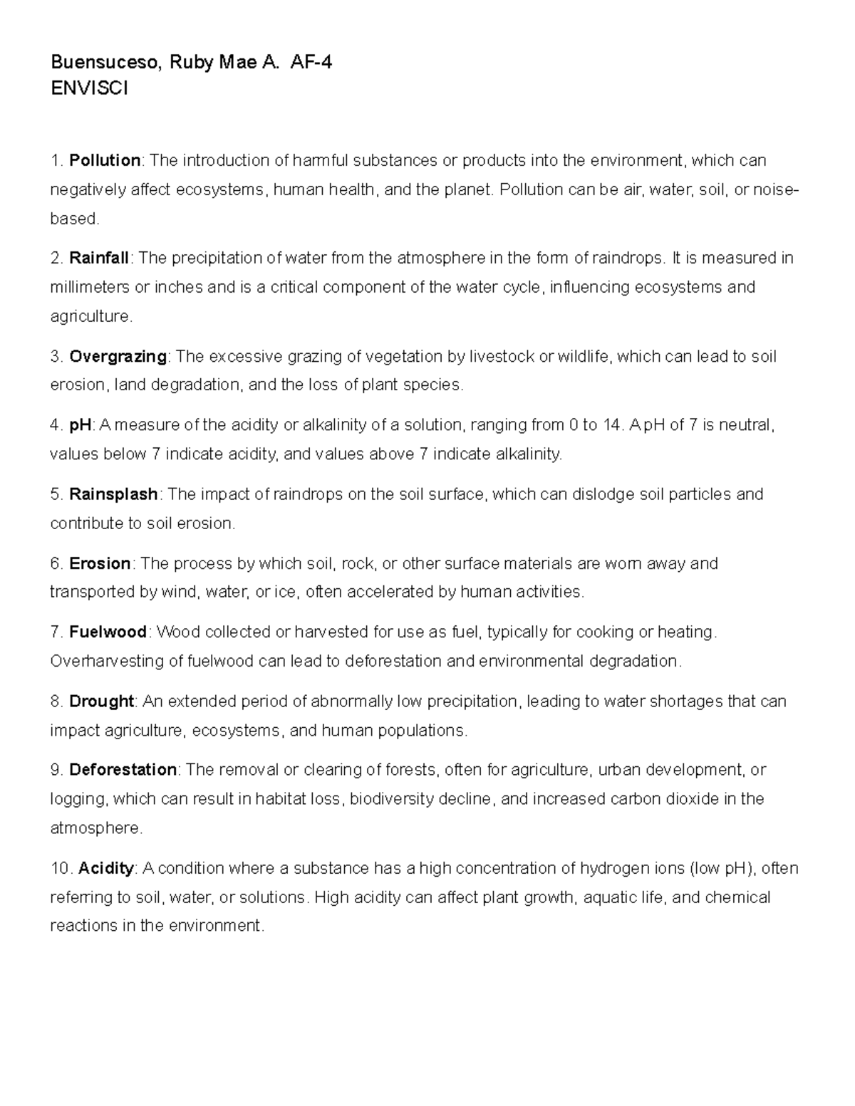 Envisci MAEZ18 - Environmental Science - Buensuceso, Ruby Mae A. AF ...