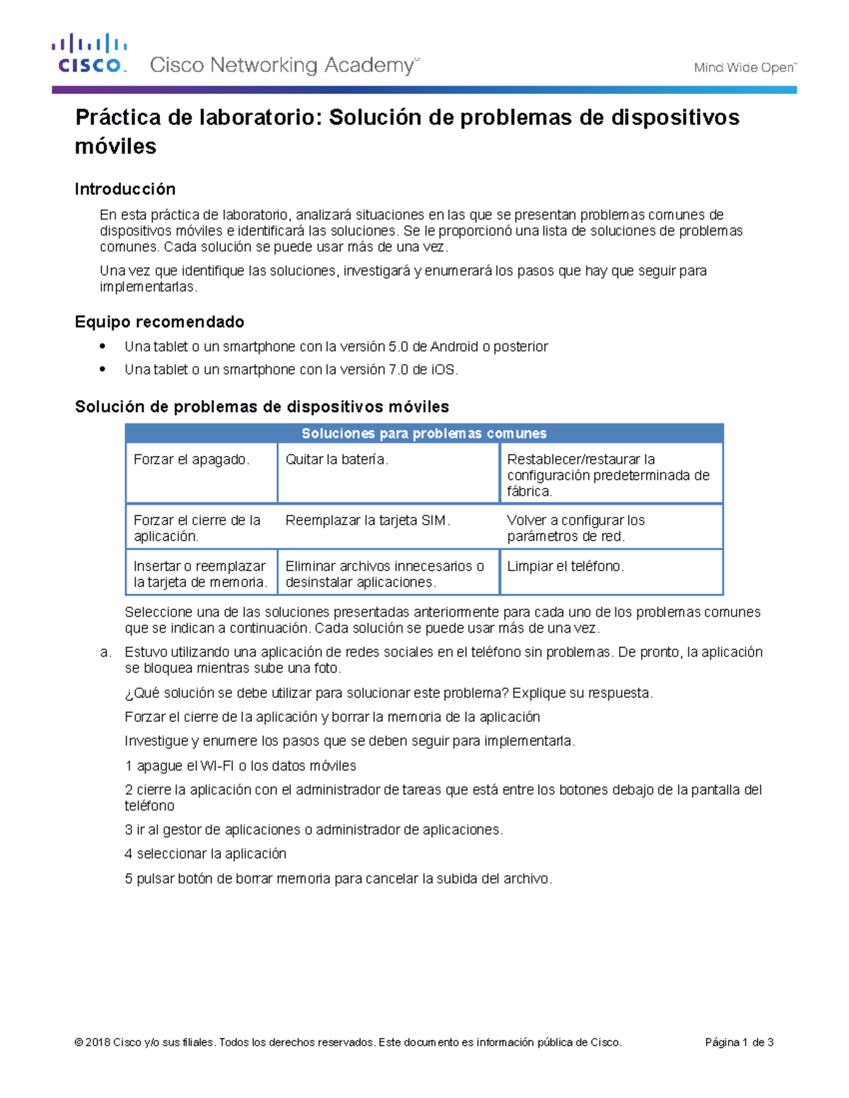 23 Cap9 Lab - Troubleshooting Mobile Devices - Práctica de laboratorio: Solución de problemas de ...