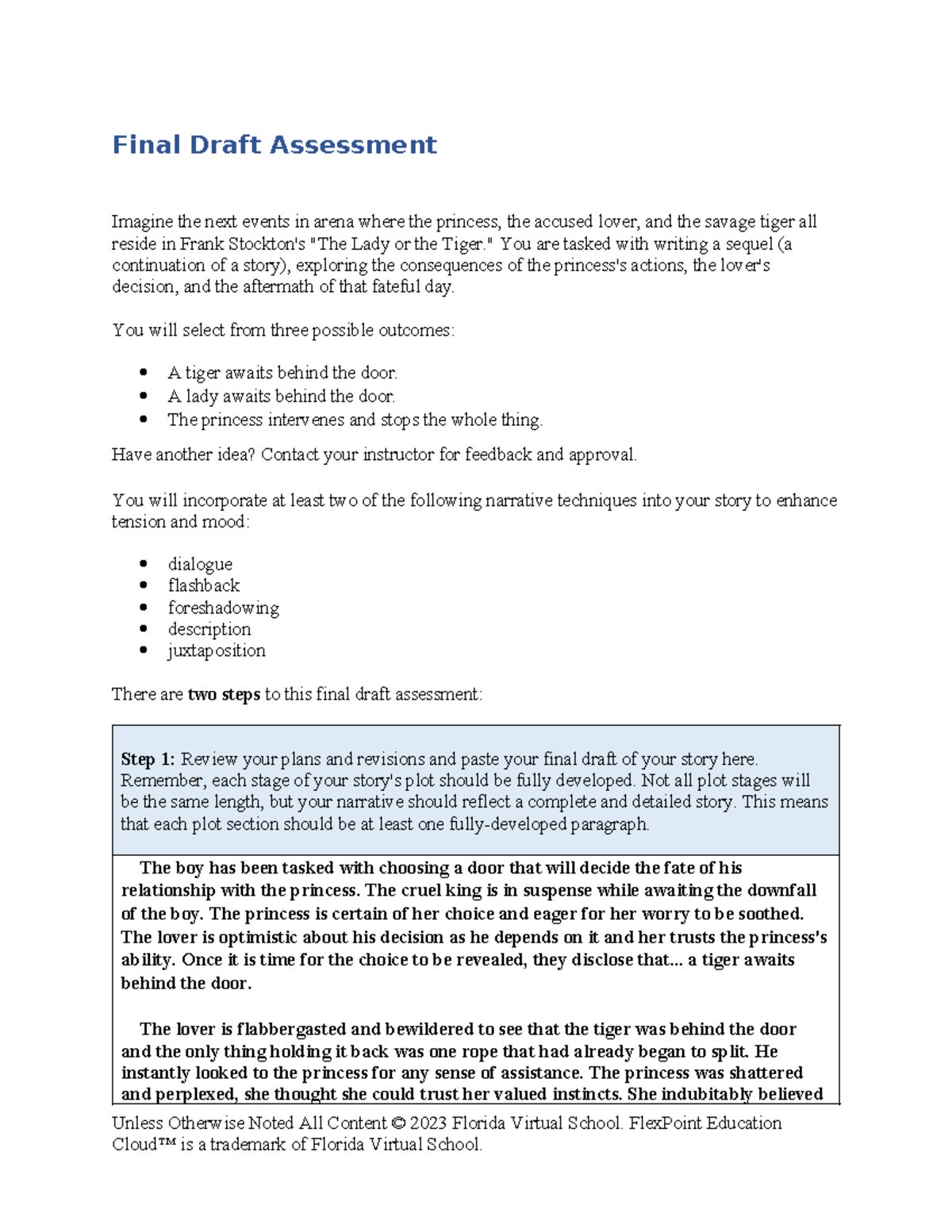 06 05 final draft - Notes - Final Draft Assessment Imagine the next ...