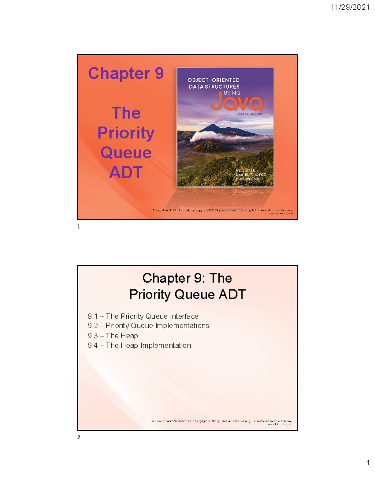 Ch9 - The Priority Queue ADT - Chapter 9 The Priority Queue ADT Chapter ...