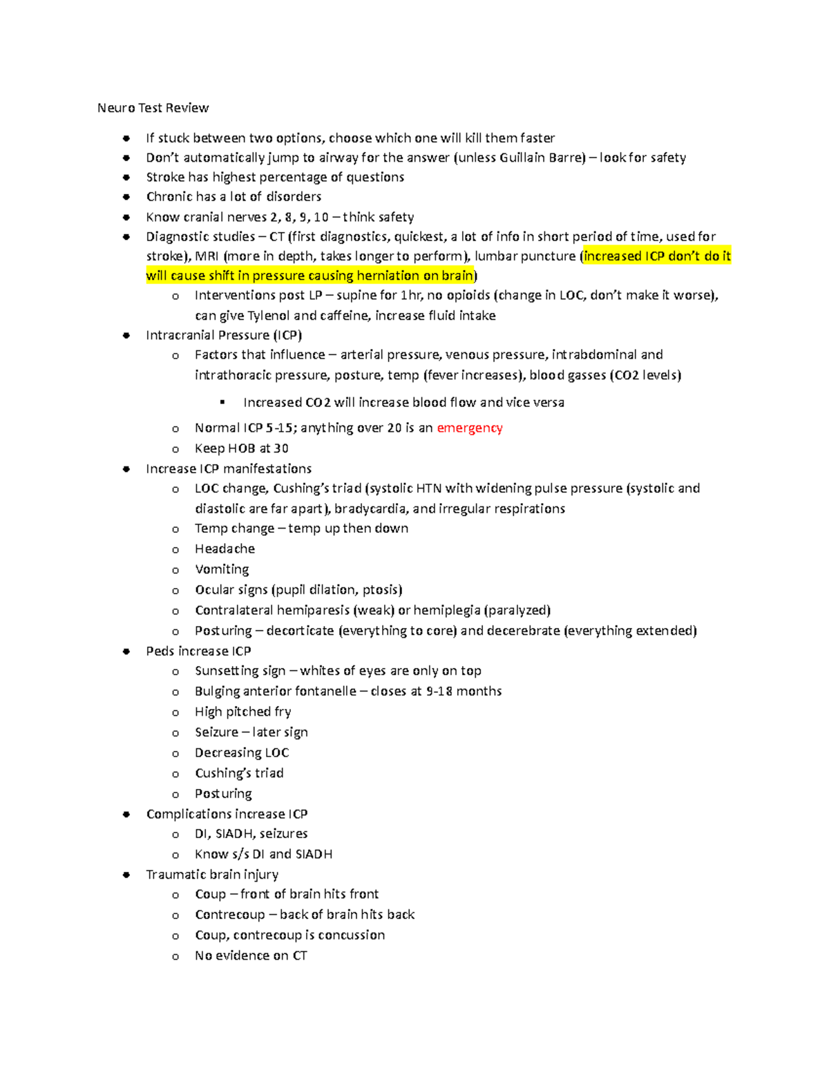 Neuro Test Review - Neuro Test Review If stuck between two options ...