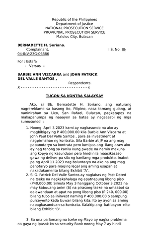 Table of specification 6 areas - PROFESSIONAL REGULATORY BOARD OF ...
