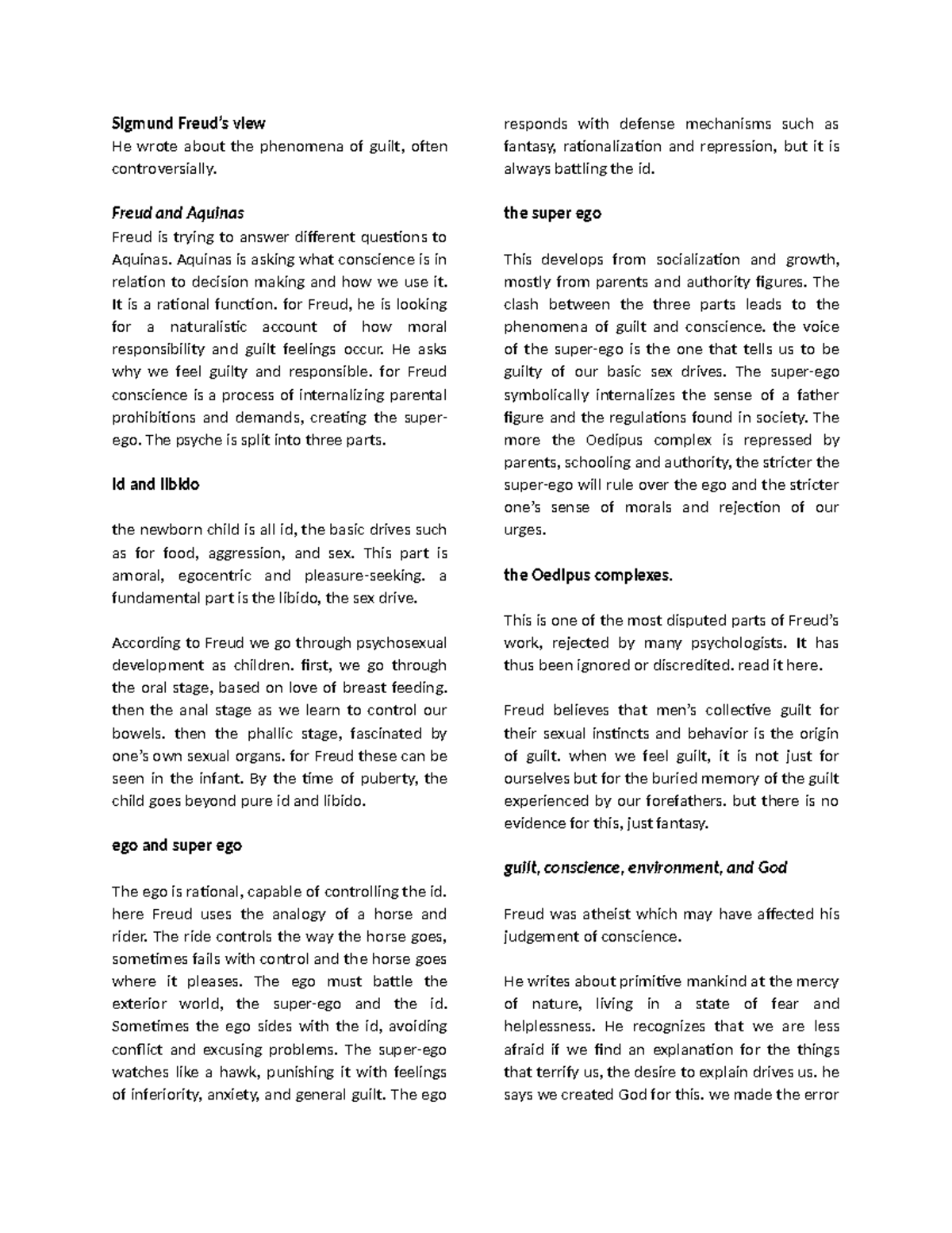 Sigmund Freud - Sigmund Freud’s view He wrote about the phenomena of ...