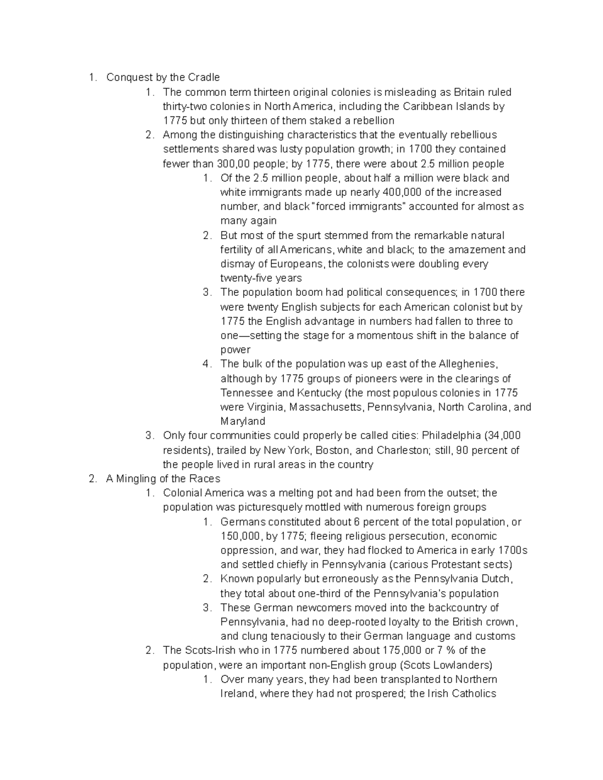 Chapter 5 Colonial Society on the Eve of Revolution, 1700-1775 ...