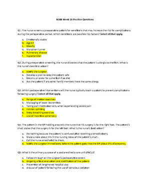 PIV QUIZ Answers - N Nursing Care of a Patient with a PIV The nurse is ...